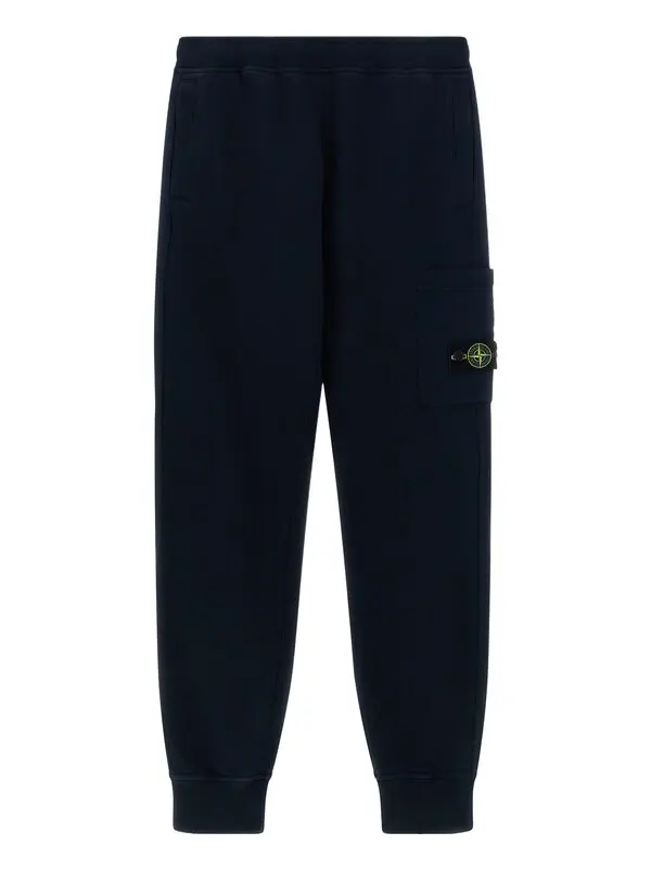 Stone Island Badge Logo Cargo Joggers - Blue