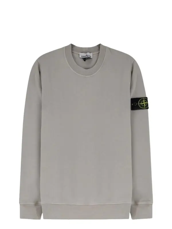 Stone Island Long-sleeve Crewneck Sweatshirt With Patch - Gray