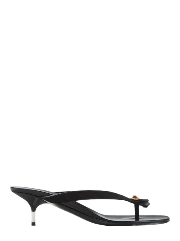 Versace Medusa Plaque Kitten-heel Mules - Black