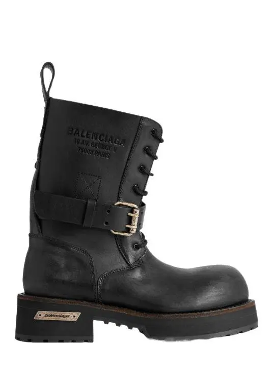 Balenciaga Venom Lace-up Bootie - Black