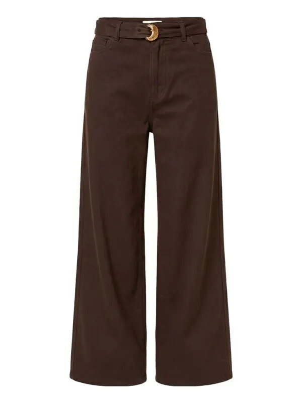TWINSET Waist-tie Wide-leg Jeans - Black