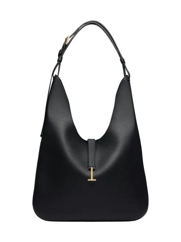 TOM FORD Large Leather Shoulder Bag - Black