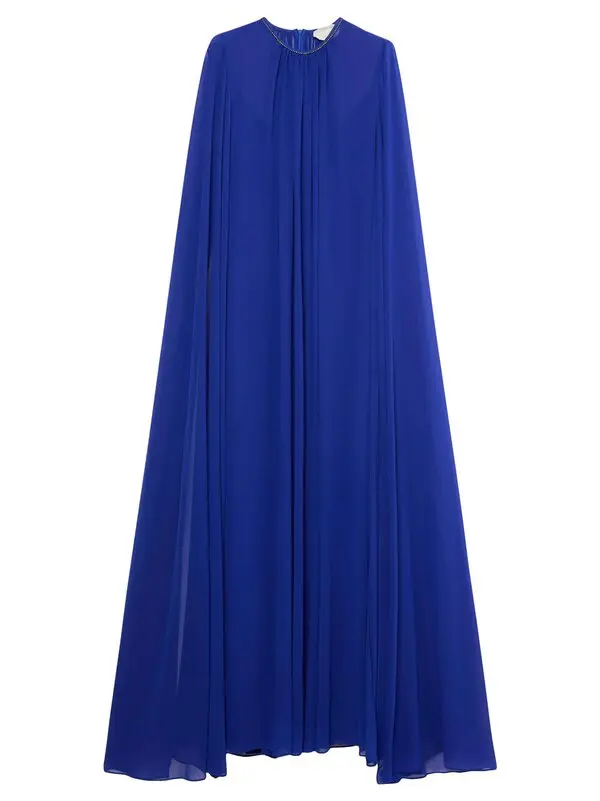 Marina Rinaldi Chiffon Cape Maxi Dress - Blue