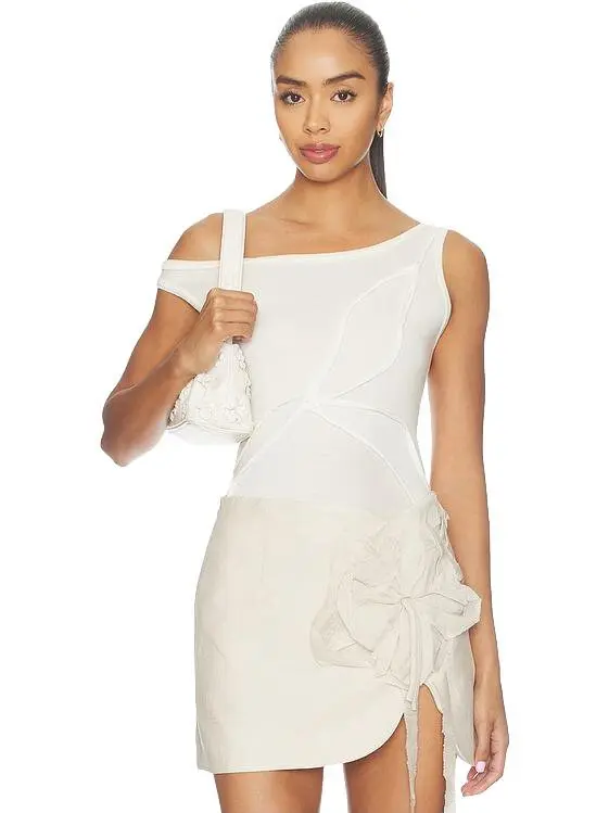 MOTHER OF ALL Off Shoulder Knit Top - Cream