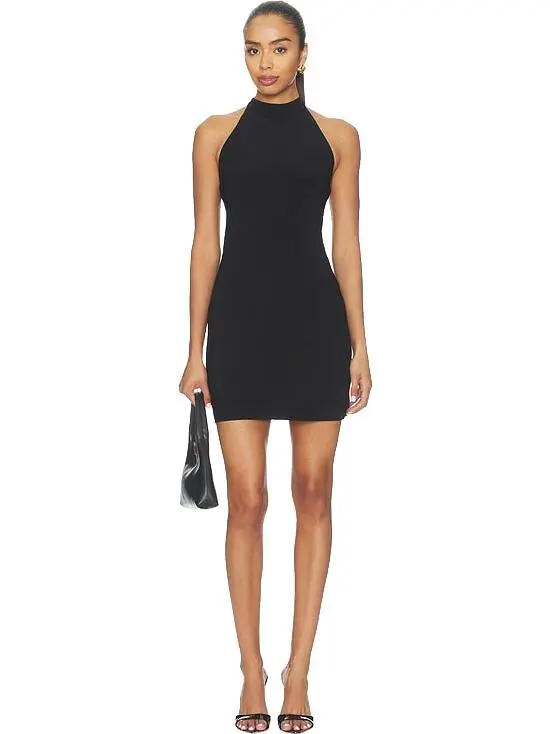 Norma Kamali Halterneck Mini Dress - Black