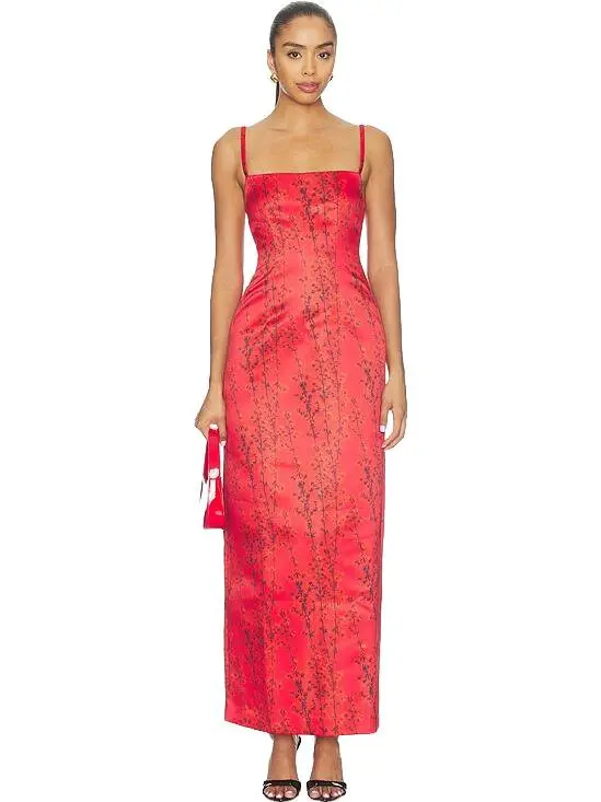 MUMA WORLD Aka Sukara Stellio Maxi Dress - Red