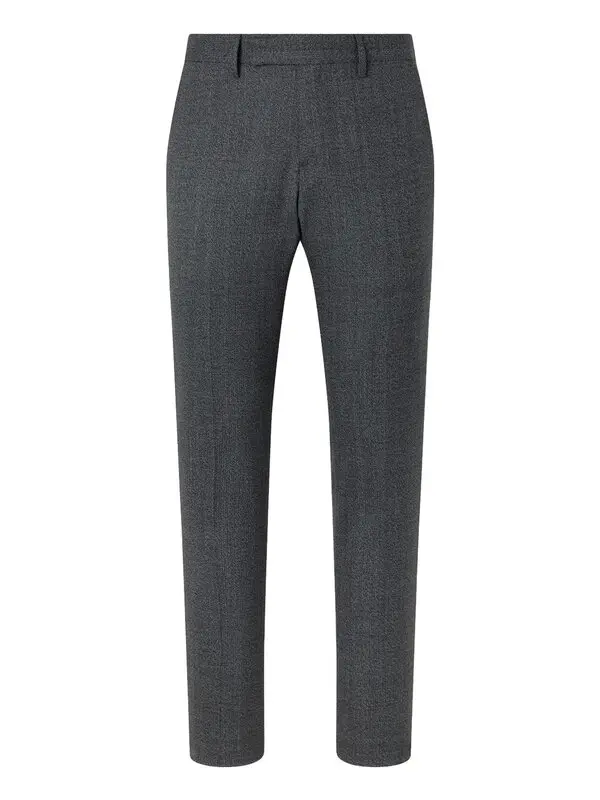 LARDINI Straight-leg Wool Suit Trousers - Gray