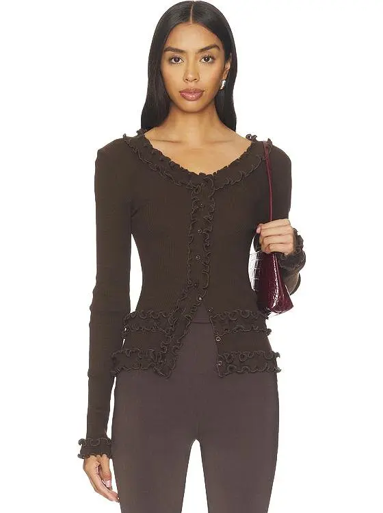 OPERASPORT Caroline Seamless Cardigan - Brown