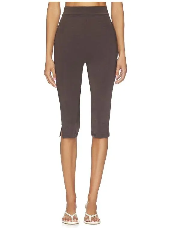 OPERASPORT Pollensa Cropped Pants With Ankle Split - Brown