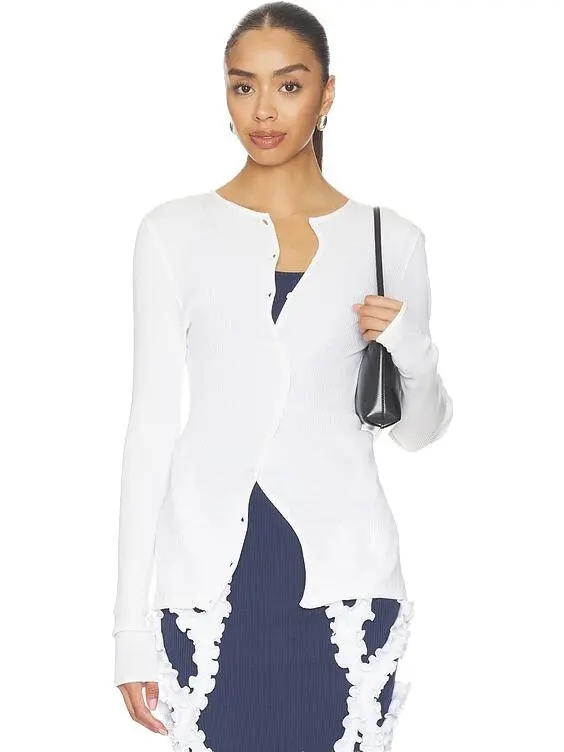OPERASPORT Claire Seamless Knit Top - White
