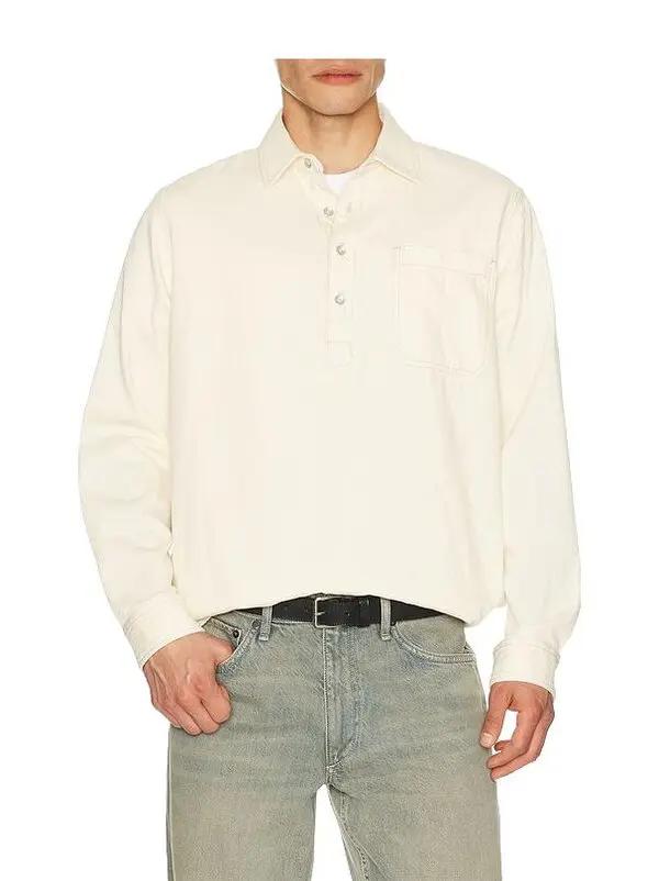 Rag & Bone Popover Shirt In Cream - Ecru