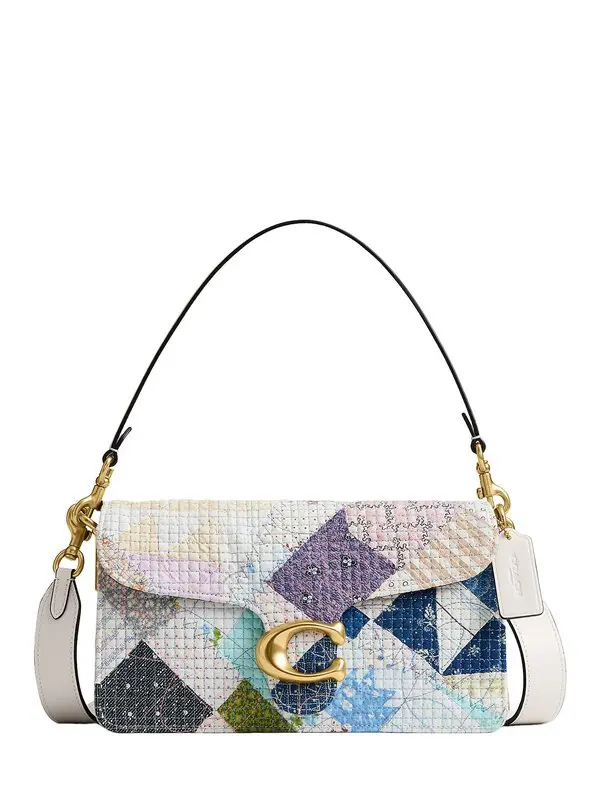 COACH Tabby Shoulder Bag 26 With American Craft Quilting - Brass/chalk Multi
