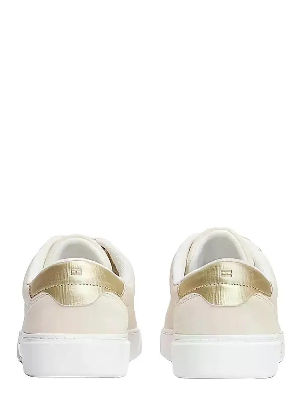 Tommy Hilfiger Leather Sneakers With Logo Detail - Neutrals