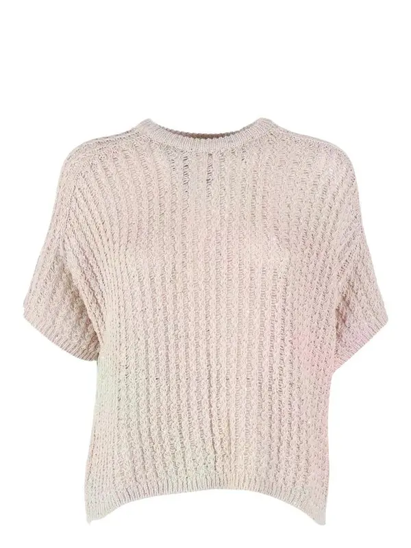 Antonelli Firenze Open-knit Sequin-embellished Sweater - Neutrals