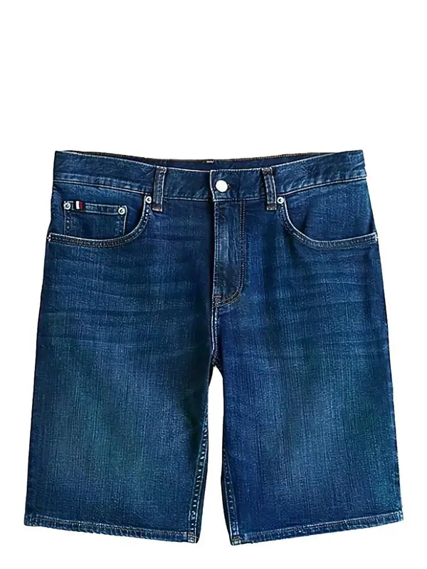 Tommy Hilfiger Five-pocket Indigo Denim Shorts - Blue