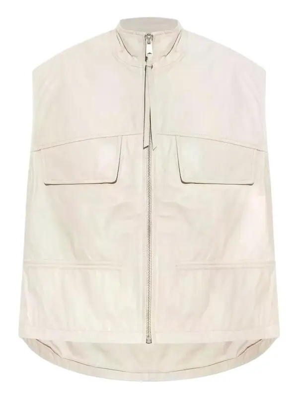 ALLSAINTS High-neck Sleeveless Waistcoat - White