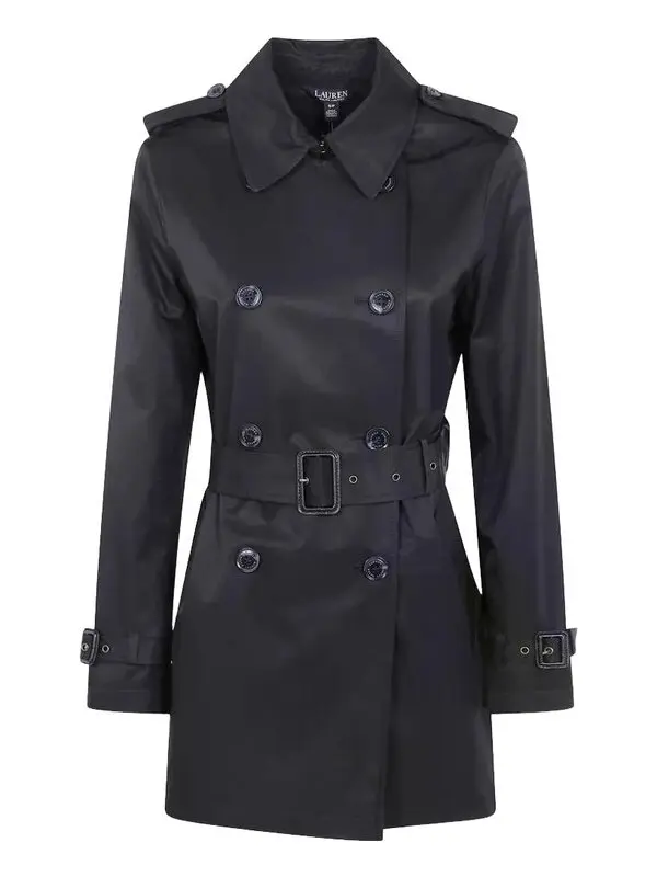 Ralph Lauren Double-breasted Belted Trench Coat - Black
