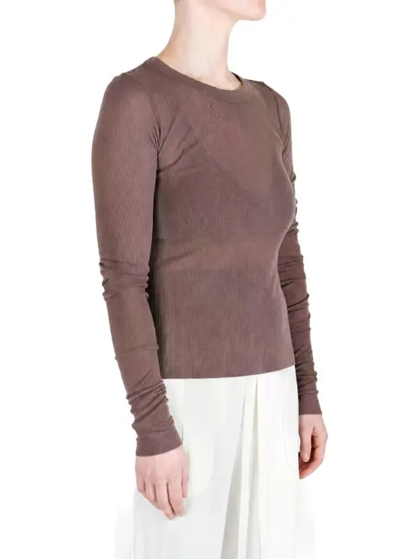 Rick Owens Ribbed Long-sleeve T-shirt - Neutrals