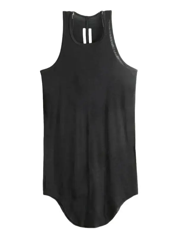 Rick Owens Racerback Tank Top With Curved Hem - Black