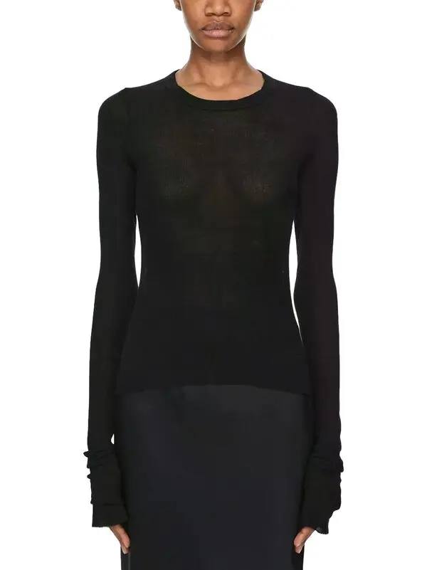 Rick Owens Ribbed Long-sleeve T-shirt - Black