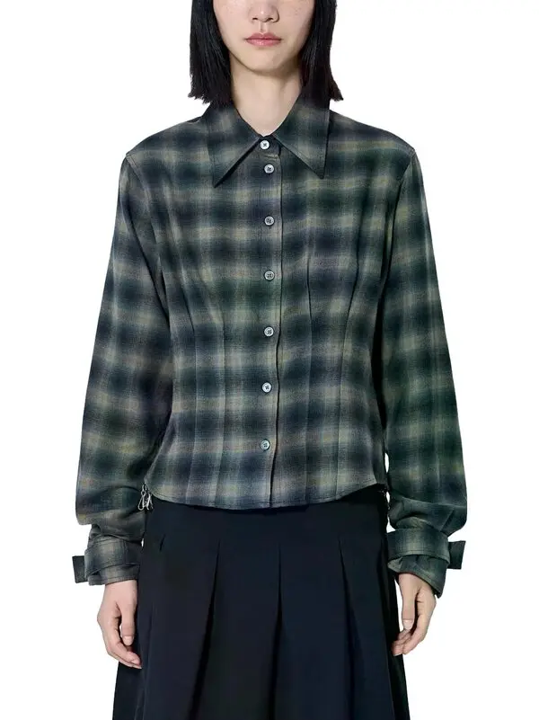 Our Legacy Check-print Button-down Shirt - Green