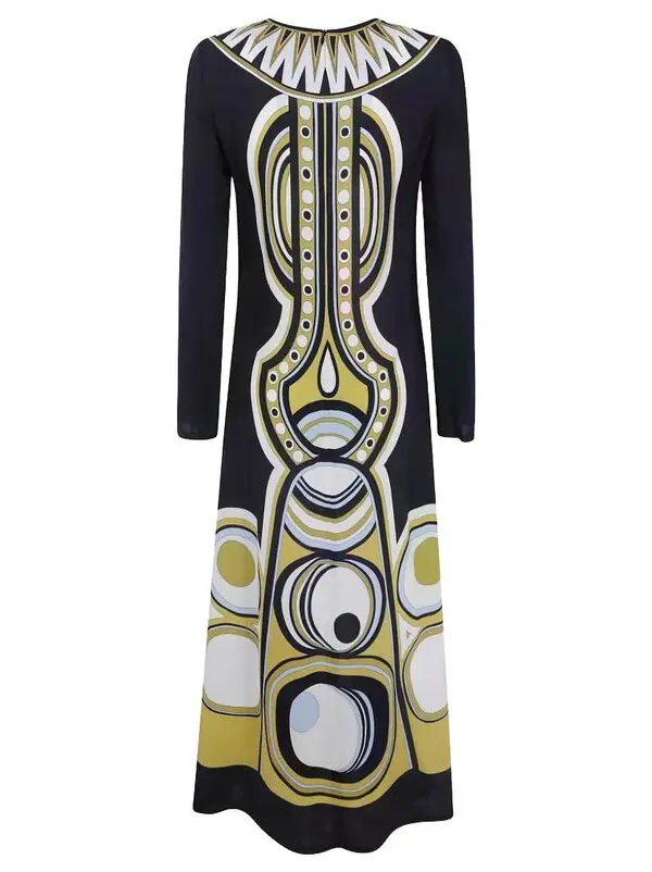 La DoubleJ Sanctuary Placee Printed Maxi Dress - Black