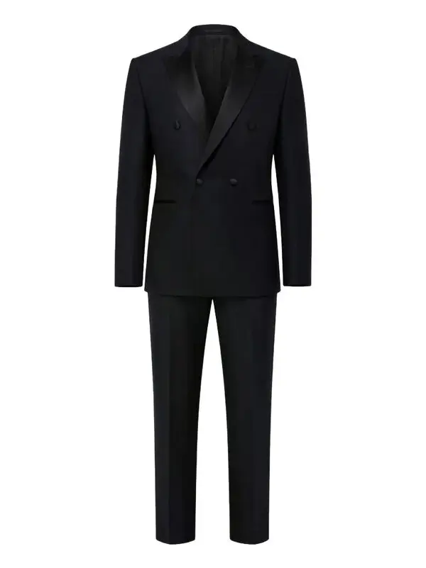 Emporio Armani Double-breasted Peak-lapel Suit - Blue