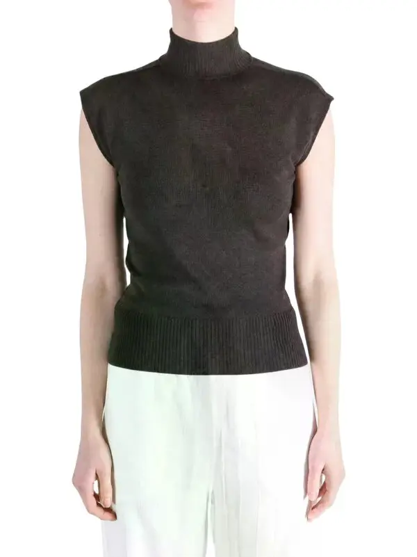 Rick Owens High-neck Sleeveless Knit Top - Grey