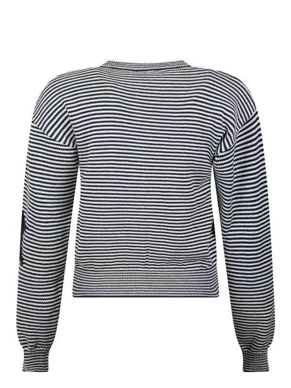 Max Mara Striped Appliqué Cardigan - Blue