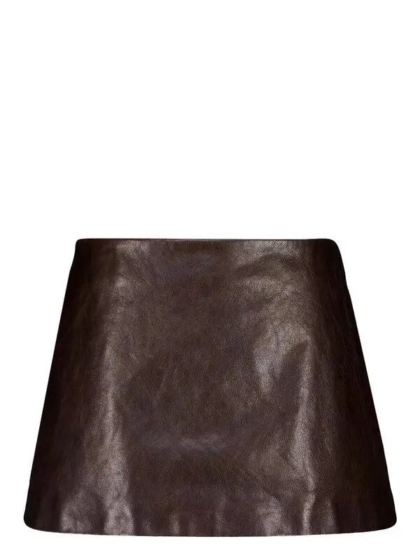 Balenciaga A-line Mini Skirt - Brown