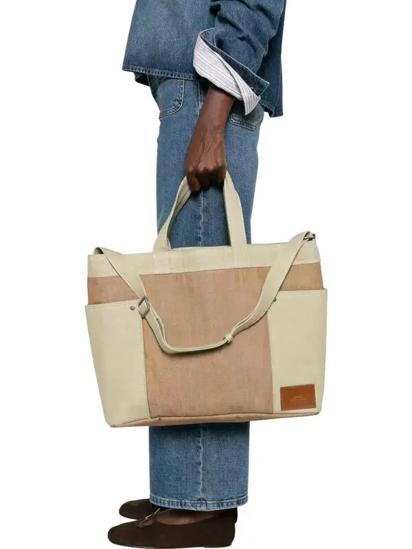 A.p.c. Jardin Logo Patch Tote Bag - Brown