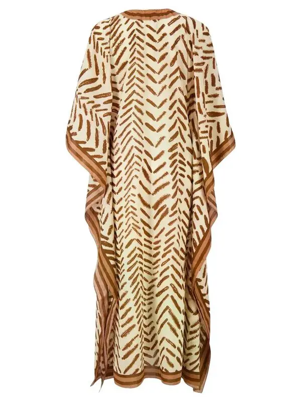 Johanna Ortiz Tassel-detail Tunic Maxi Dress - Neutrals