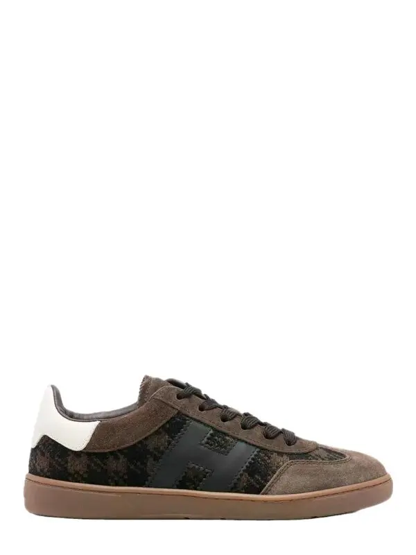 Hogan Houndstooth Pattern Sneakers - Brown