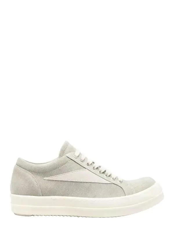 Rick Owens Vintage Panelled Cotton Sneakers - Grey