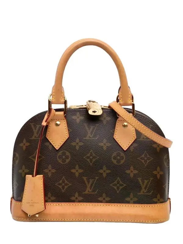 LOUIS VUITTON Monogram Alma Bb Satchel - Brown