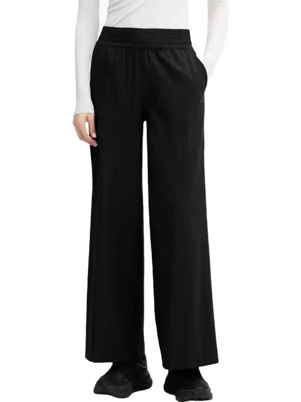 Dkny High-rise Wide-leg Trousers - Black