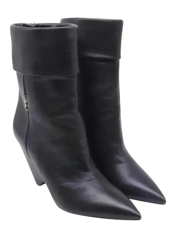 Saint Laurent Niki Wedge Ankle Boots - Black