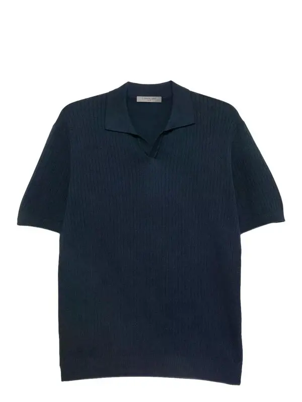 Corneliani Ribbed-knit T-shirt - Blue