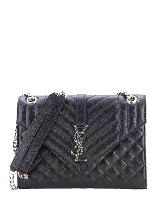 Saint Laurent Matelasse Leather Shoulder Bag - Black