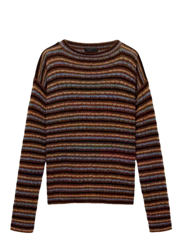 Prada Shetland Wool Boat Neck Sweater - Brown