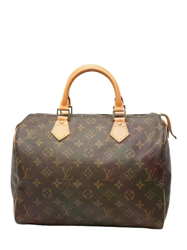LOUIS VUITTON Monogram Speedy 30 Boston Bag - Brown