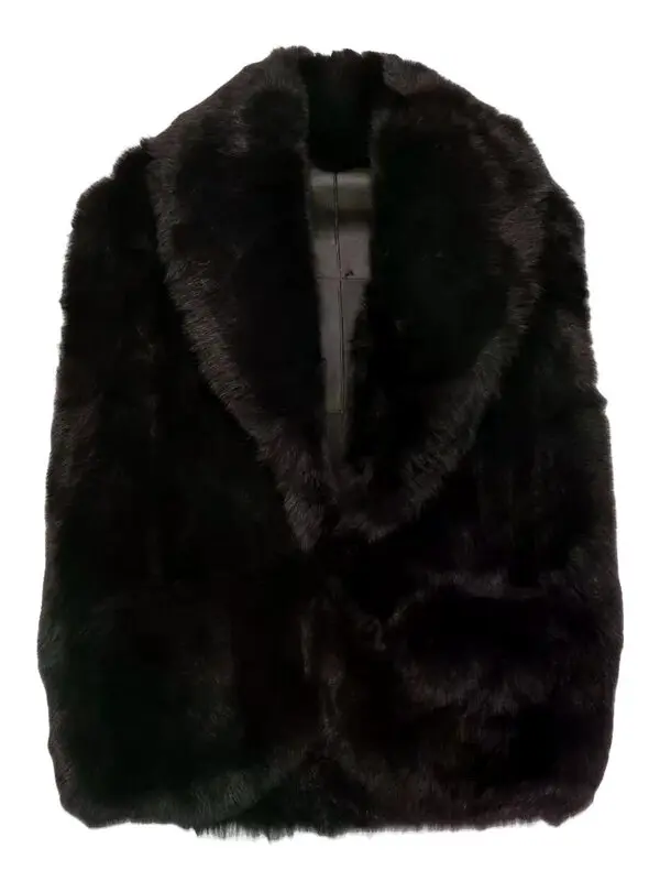 BLANCHA Shearling Sleeveless Jacket - Brown