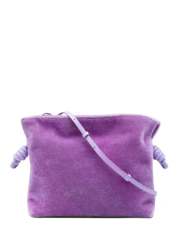 Loewe Flamenco Knot Clutch Crossbody Bag - Purple