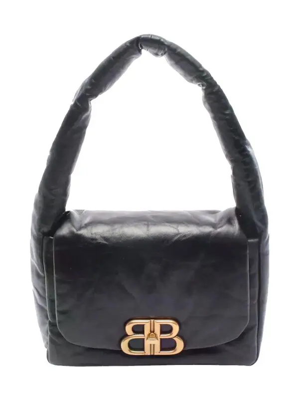 Balenciaga Calfskin Monaco Sling Shoulder Bag - Black