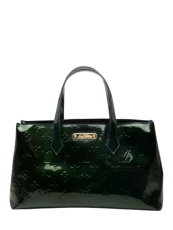 LOUIS VUITTON Monogram Vernis Wilshire Pm Handbag - Green
