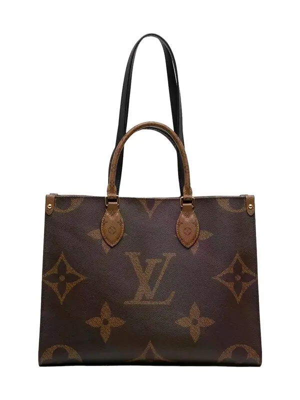 LOUIS VUITTON Monogram Giant Reverse Onthego Mm Satchel - Brown