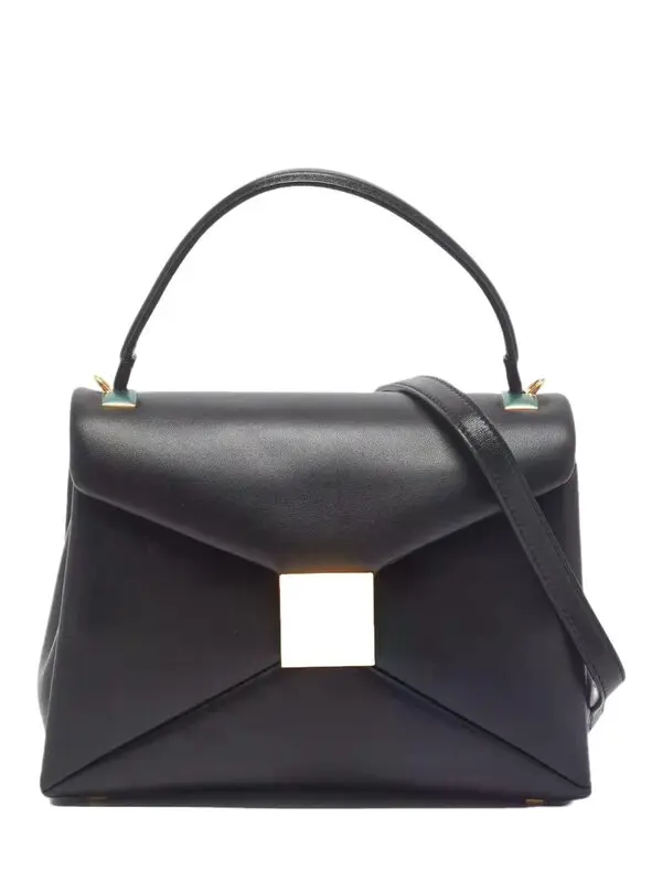 Red Valentino One Stud Leather Top Handle Bag - Black