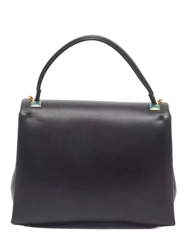 Red Valentino One Stud Leather Top Handle Bag - Black