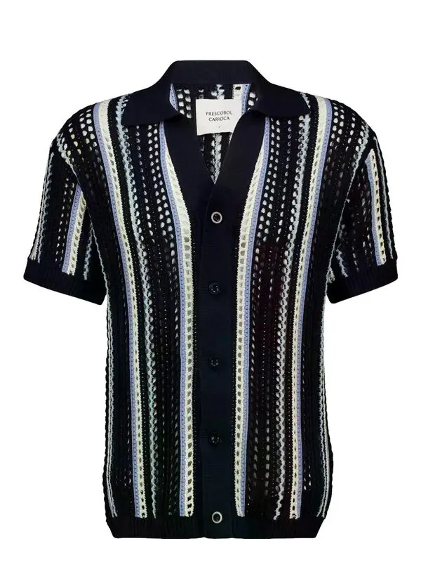 Frescobol Carioca Pinto Crochet-knit Shirt - Blue