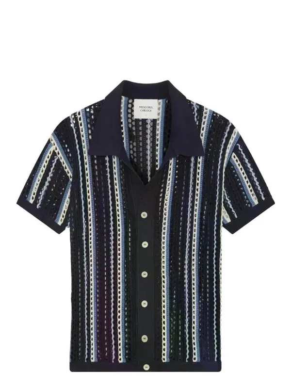 Frescobol Carioca Pinto Crochet-knit Shirt - Blue
